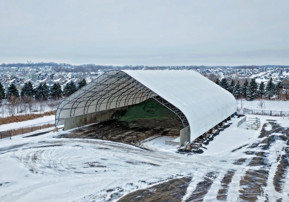 Installation Complete: City of Lakeville, Minnesota Salt Storage Dome ...