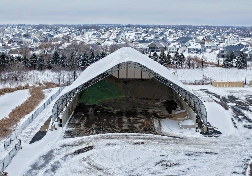 Installation Complete: City of Lakeville, Minnesota Salt Storage Dome ...