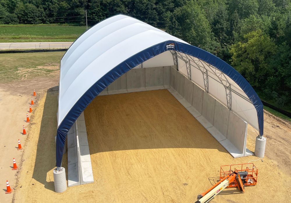 Installation Complete: Dunn County, Wisconsin Salt Storage Shed